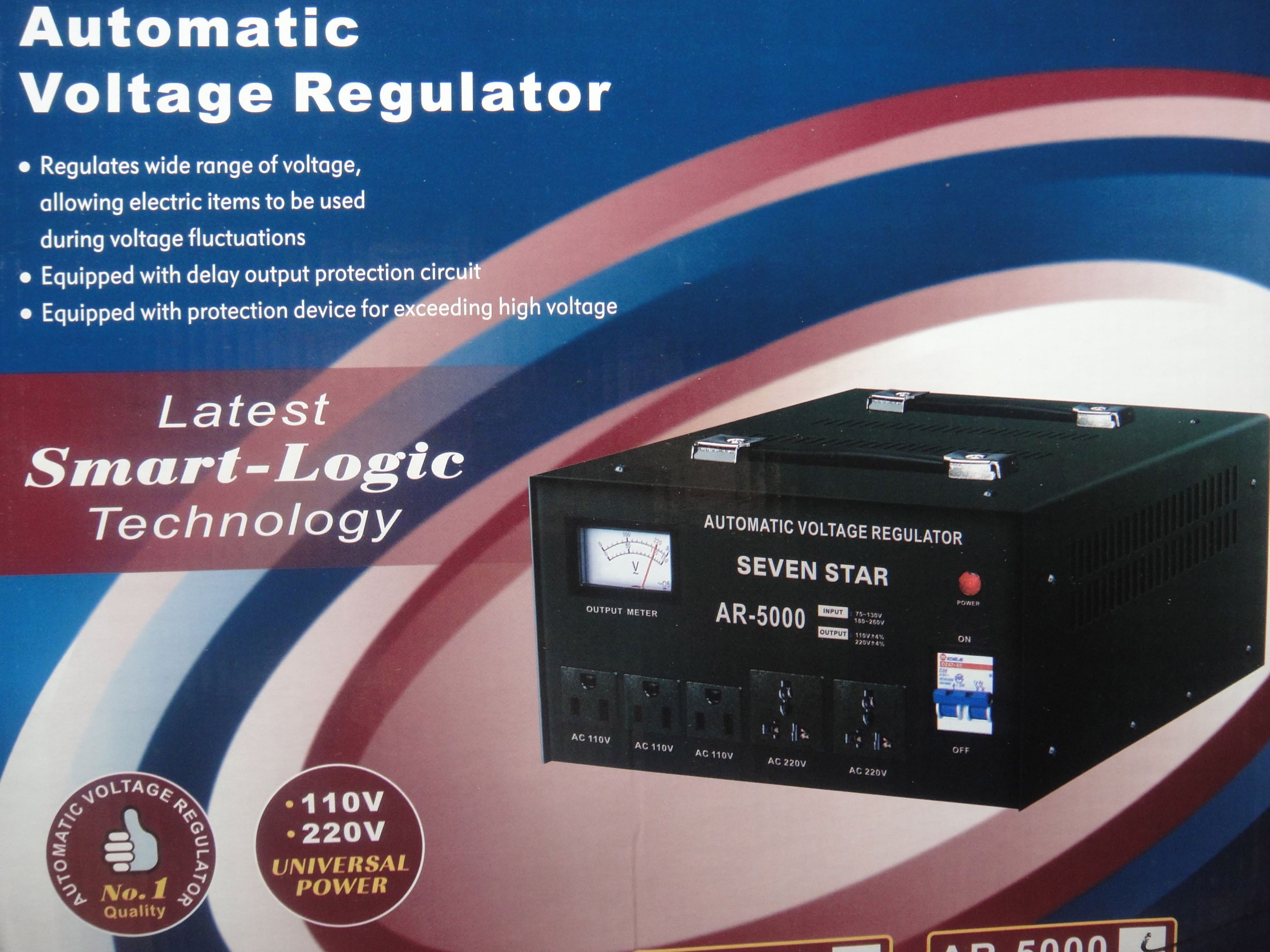 Seven Star AR-5000 Watt Voltage Stabilizer Regulator, 5000W Step Up ...