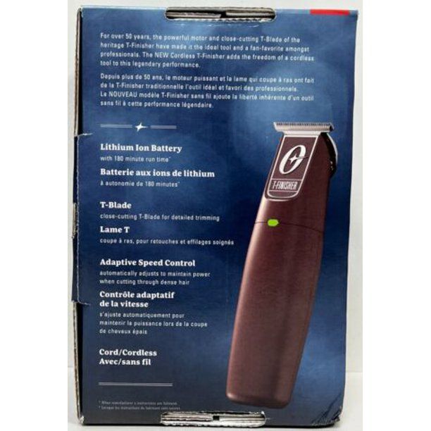 Oster Professional T-Finisher 110-220 Volt Cord / Cordless Hair Trimmer ...